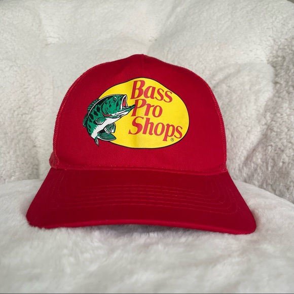 Bass Pro Shops | Accessories | Bass Pro Shops Red Trucker Hap Snapback ...
